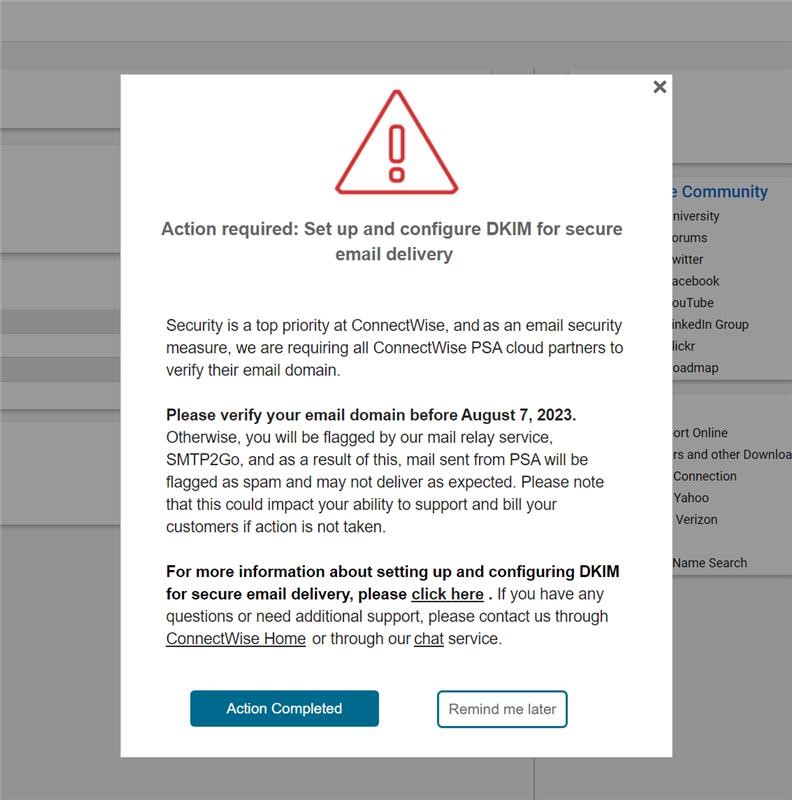 DKIM & SPF | Heads up for cloud hosted ConnectWise Manage PSA partners ...